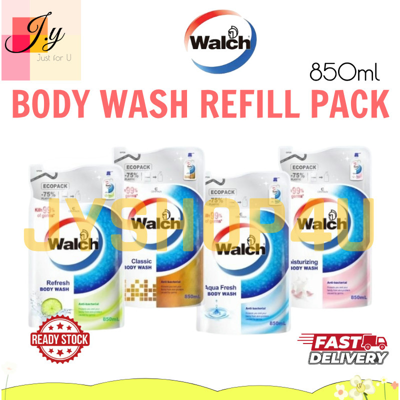 (LIVE & OFFER) Walch Anti-Bacterial Body Wash Refill (850ml) Classic ...