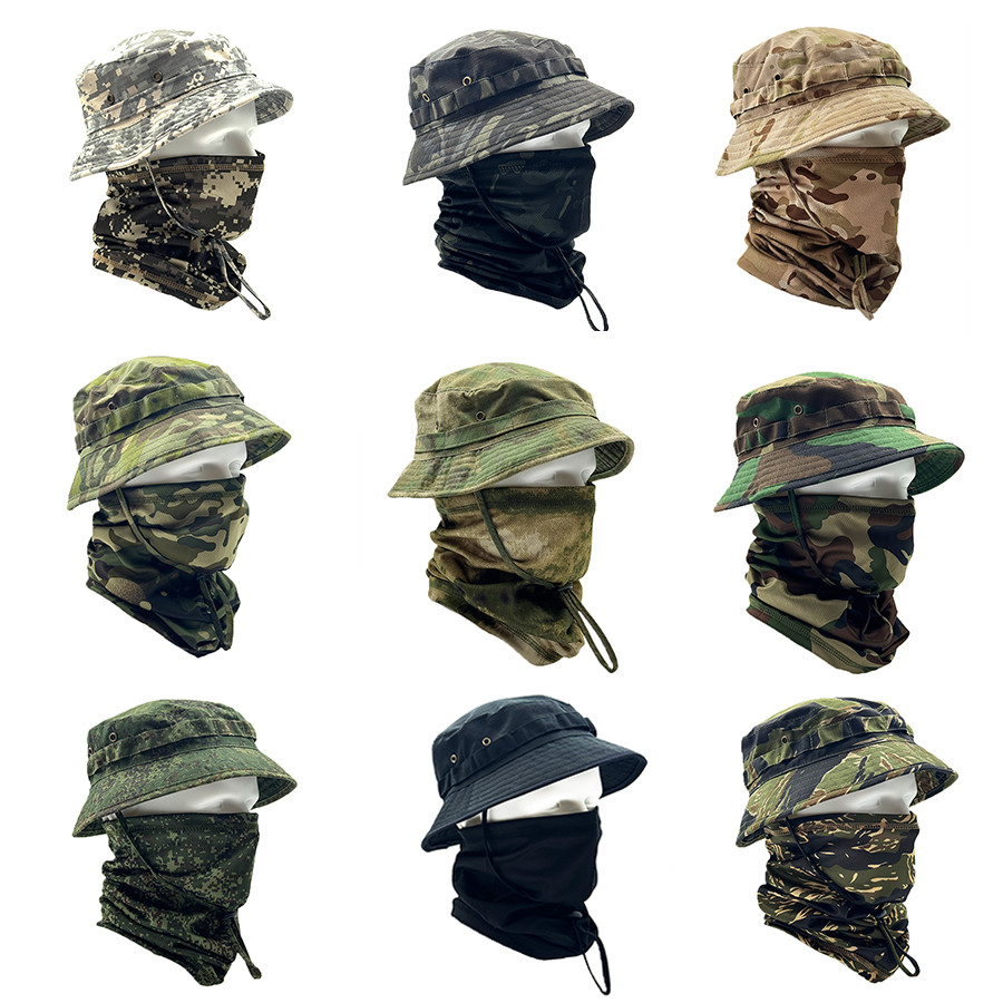 Outdoor Camouflage Fisherman Beanie Hat Summer Sun Hat Men's Hiking Hat ...