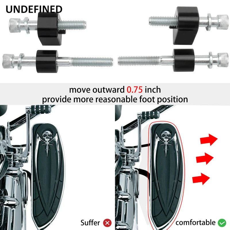 Motorcycle Driver Floorboard Extensions Relocation Brackets for Harley ...