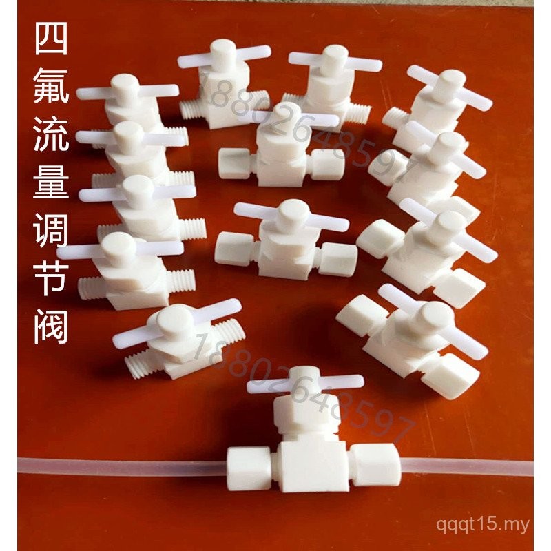 Polyethylene Manual Needle Valve Teflon Straight-through Valve PTFE ...