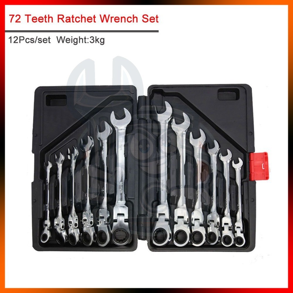 Ratchet Common Ring 12Pcs CR-V Ratchet Common Ring Ratchet 8 to19mm ...