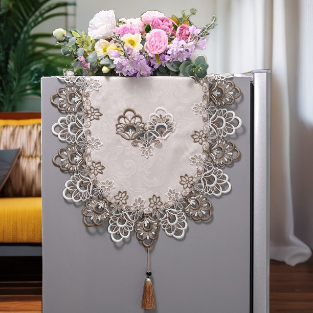 European Style Refrigerator Cover Towel Double Door Refrigerator Anti ...