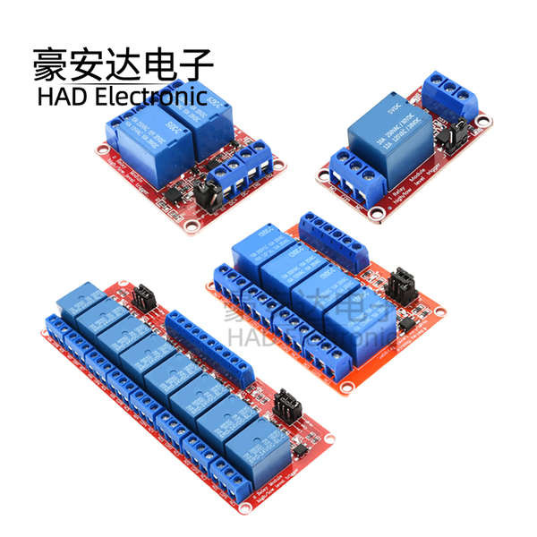 1/2/4/8 Channel 5V Relay Module Optocoupler Isolation High Low Level Trigger MCU Red Board ...