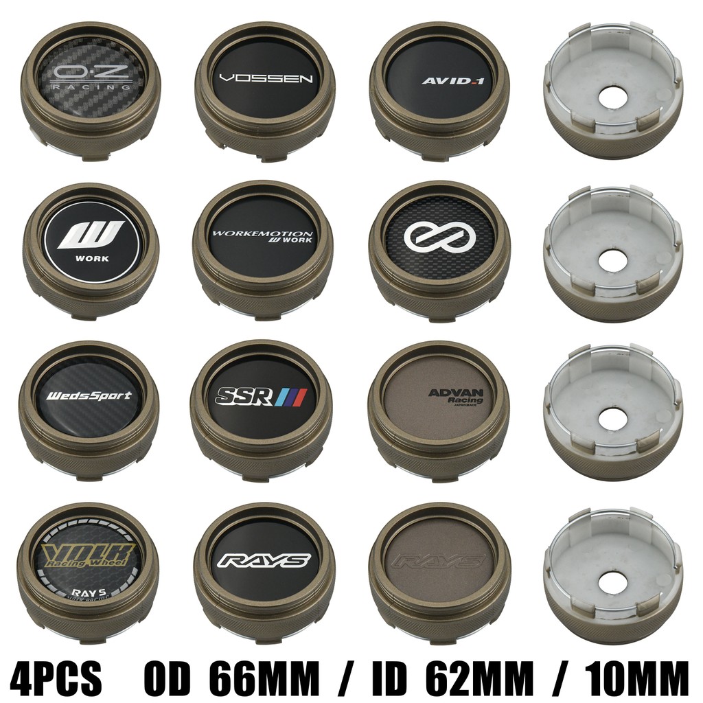 RAYS Wheel Center Cap 66mm WORK EQUIP ENKEI ADVAN SSR WEDSSPORT Bronze ...