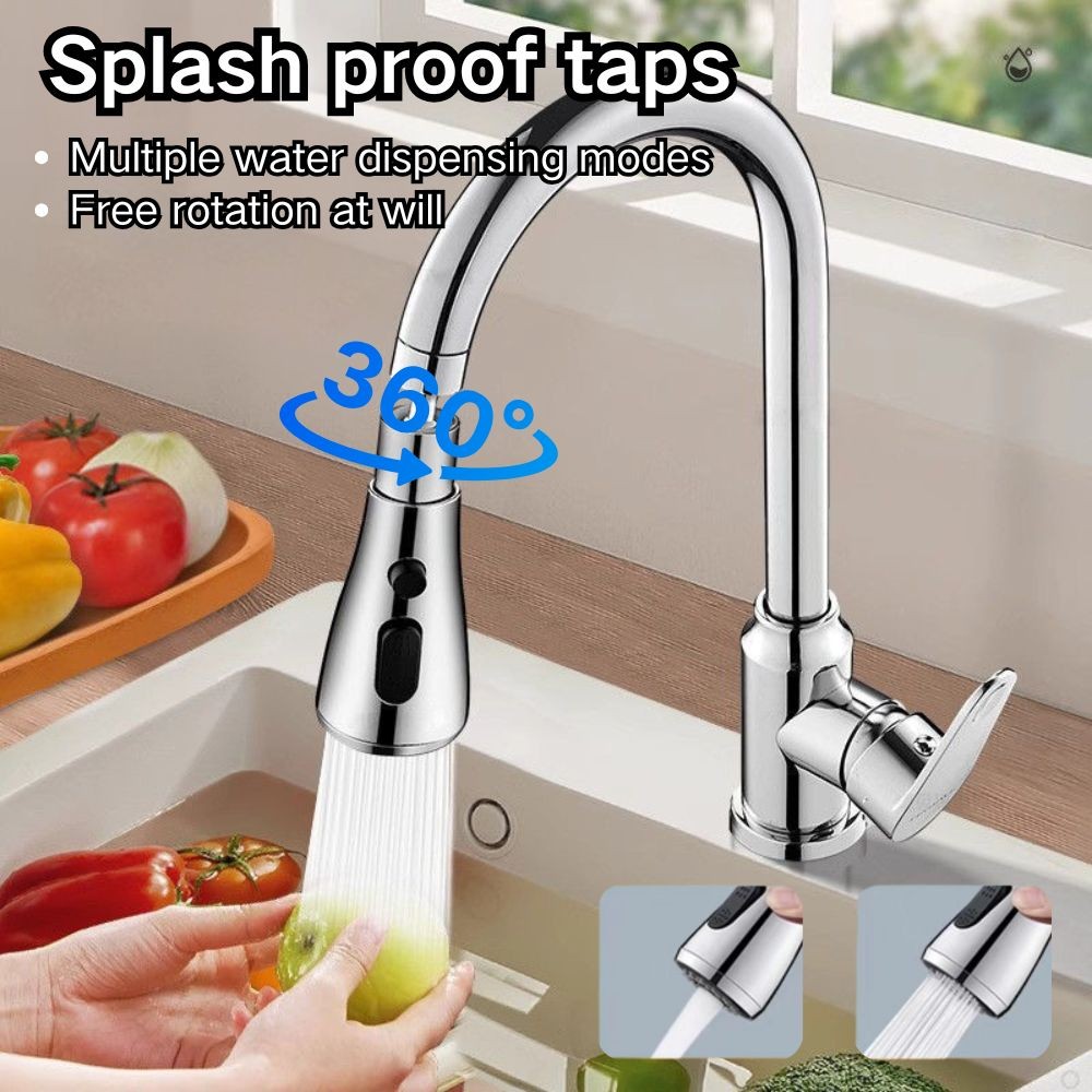 Stainless Steel Two way garden water tap double head Kitchen Bathroom ...