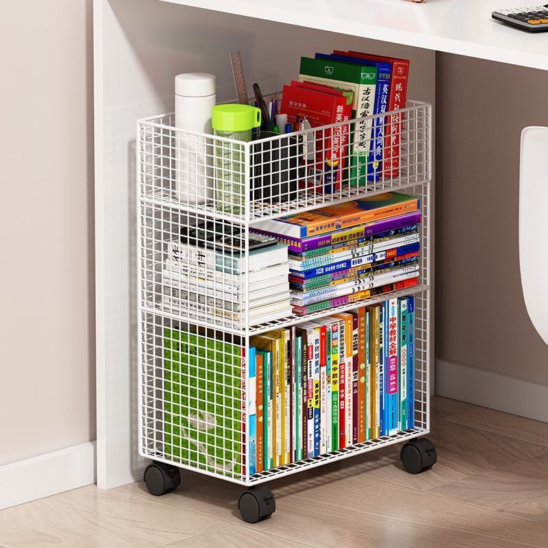 Mobile Bookshelf Under Desk Shelf Floor-standing Bookstand Shelf High ...