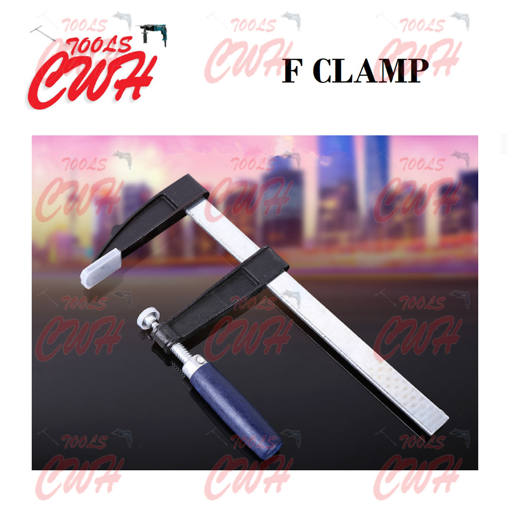 6" 8" 12" 16" Adjustable F Clamp CLAMPING CARPENTER WOOD WORKING SCREW ...