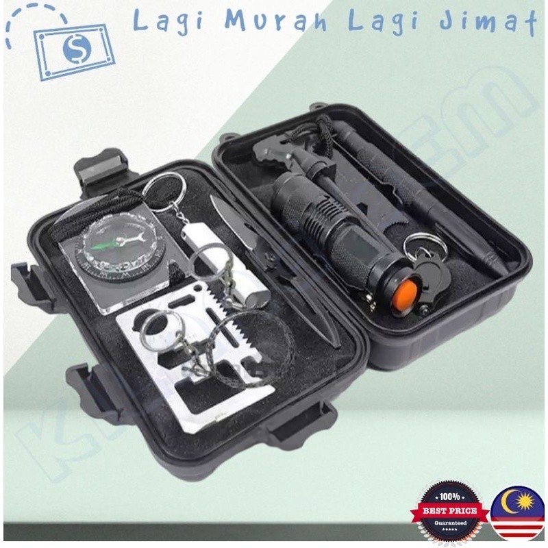 Outdoor Emergency Travel Survival Kit First Aid Set Rescue Set Hiking ...