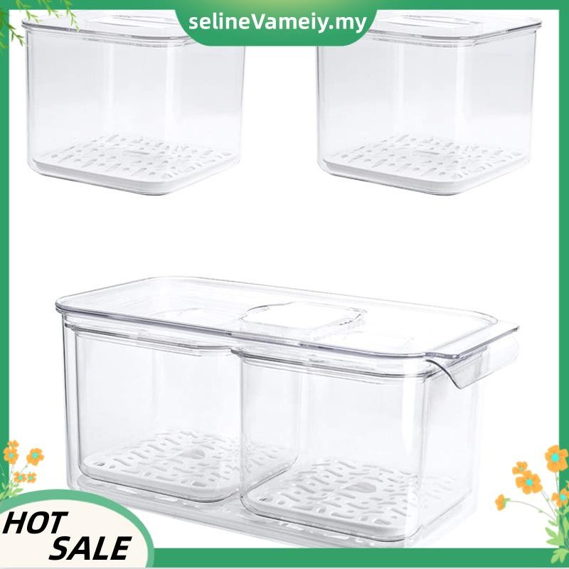 Fridge Food Storage Containers Produce Saver Stackable Refrigerator ...