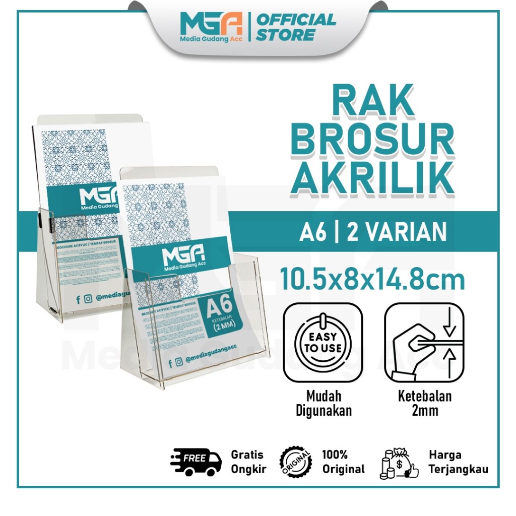 A6 ACRYLIC BROSUR RACK / BROSUR DISPLAY PLACE / ACRYLIC DISPLAY ...