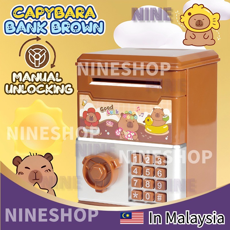 Capybara Kuromi Piggy Bank For Kids Tabung Duit Kanak Kanak ATM Cute ...