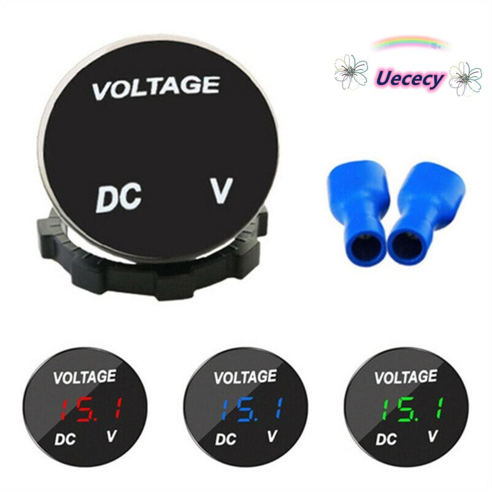 UECECY Voltage Meter LED Display Professional Plastic Battery Gauge ...