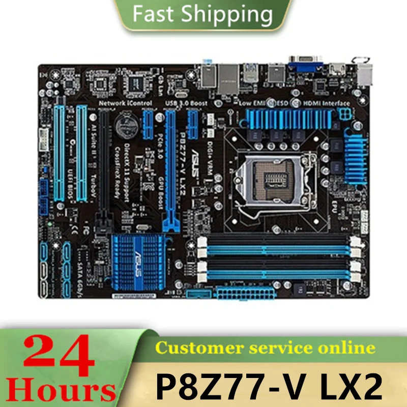P8Z77-V LX2 motherboard Used original LGA 1155 LGA1155 DDR3 32GB USB2.0 USB3.0 SATA3 Desktop ...