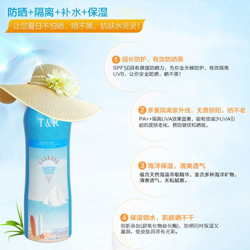 Thailand TREECHADA Sunscreen Spray Military Training spf50+Waterproof ...