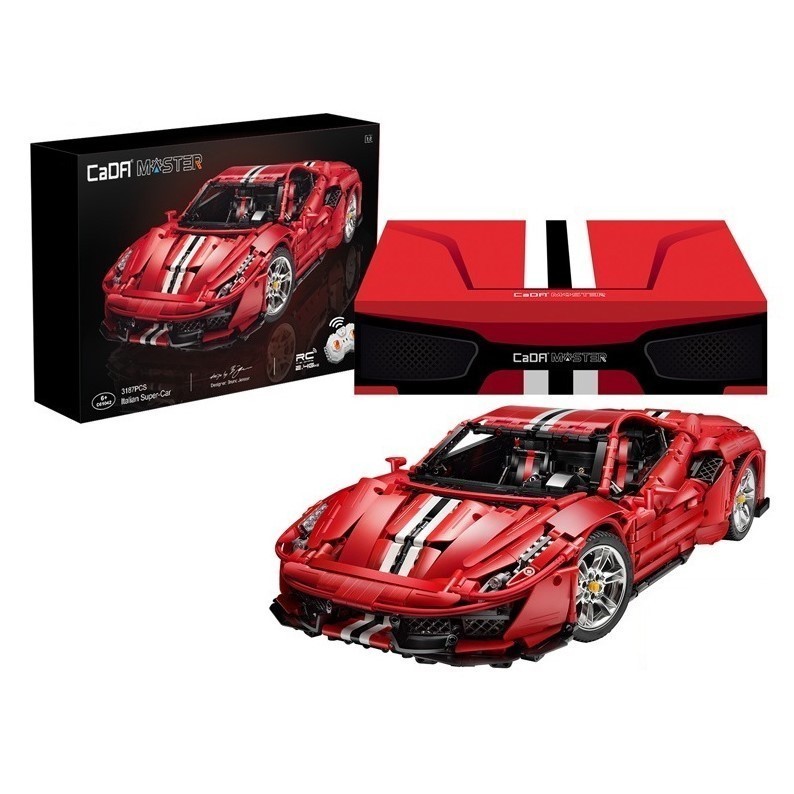 CaDA Master Italian Red Supercar 1:8 C61042W RC Block Toy Set (3187 ...