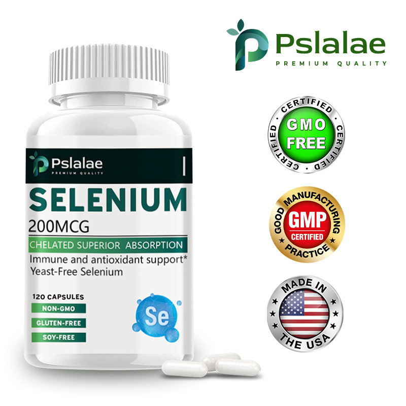 Pslalae Selenium 200 mcg for Immune System, Thyroid, Prostate, and ...