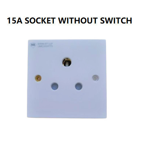 UMS 15A Socket Without Switch [White] (Comes with 2 screws) | Shopee ...