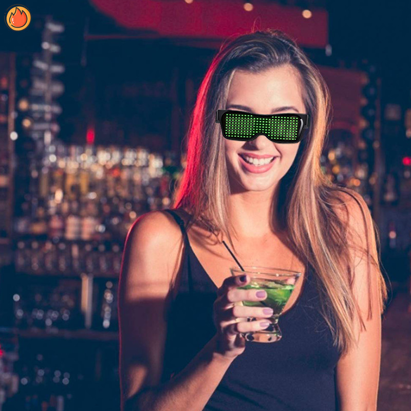 LED glasses, LED glasses, bluetooth LED party glasses Customizable LED ...