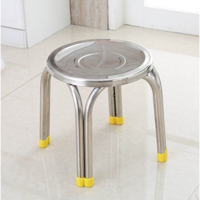 Sturdy High Quality Stainless Steel Reinforced Tall Chair Round Four ...