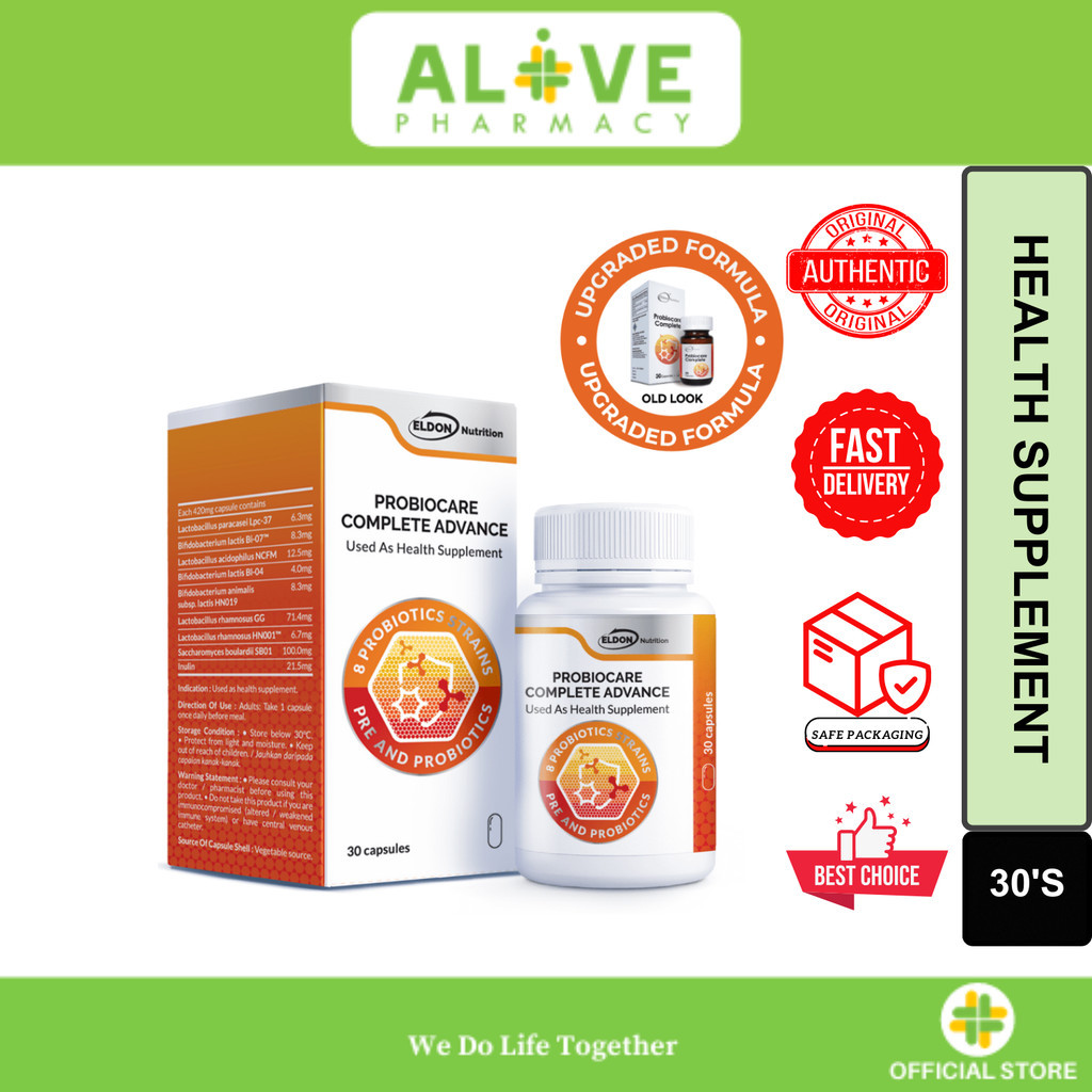 ELDON Probiocare Complete Advance | 30 Kapsul | Probiotik + Prebiotik ...