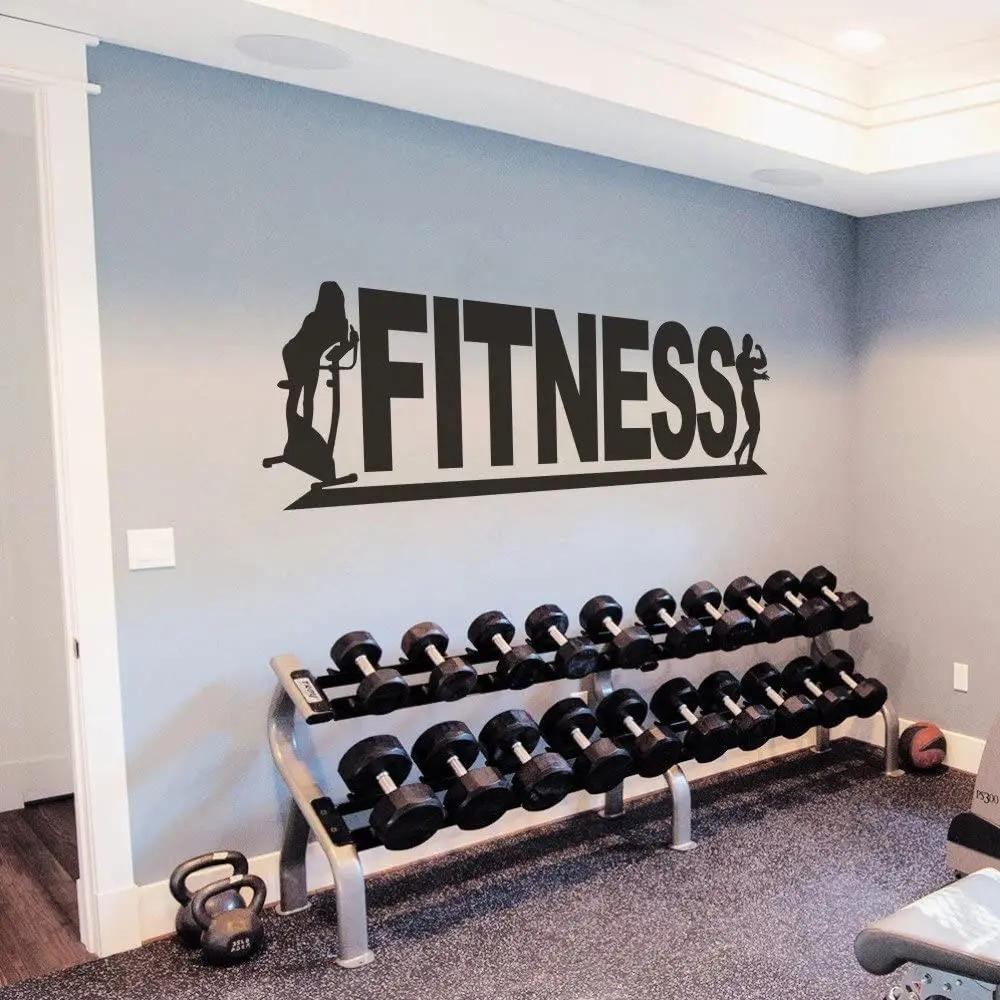 Modern Fitness Club Gym Muscle Wall Sticker Sport Bodybuilding Crossfit ...