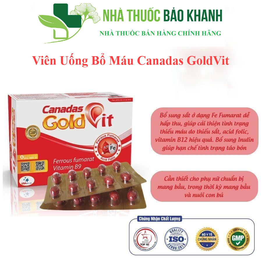 Canadas Goldvite Blood Tonic Tablets Improve Anemia Caused By Iron ...
