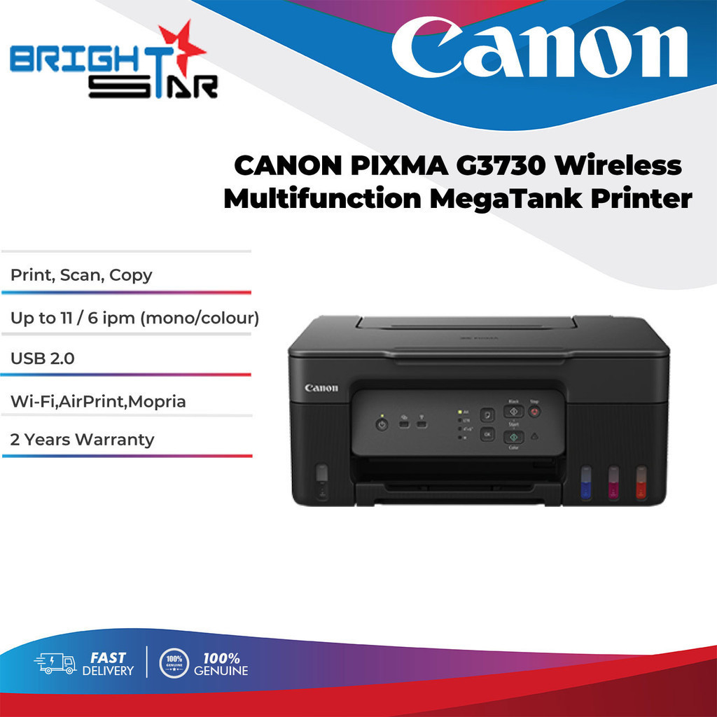 CANON PIXMA G3730 Wireless Multifunction MegaTank Printer | Shopee Malaysia