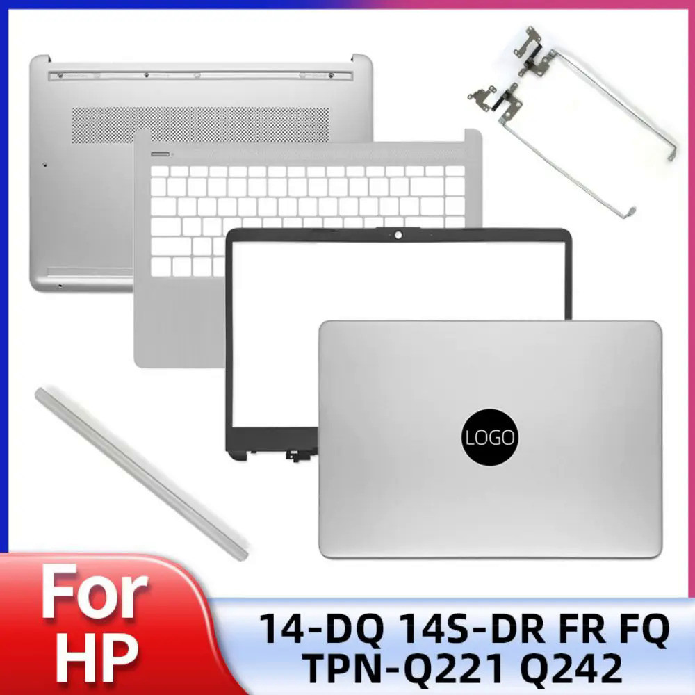 New For HP 14-DQ 14-DR 14S-DR 14S-FR 14S-FQ TPN-Q221 Q242 Housing Case LCD Back Cover Bezel ...
