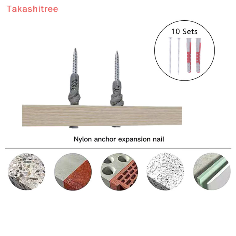 (Takashitree) 10 Set Expansion Tube M8 Safety Anchor Bolt Expansion ...