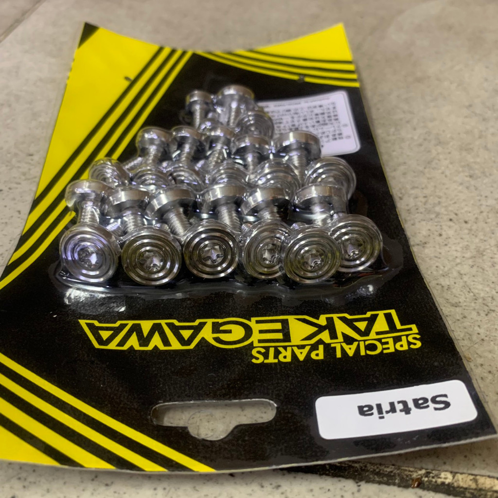 Salaya screws mounted on Satria and Raider Fi fairings (full set as ...