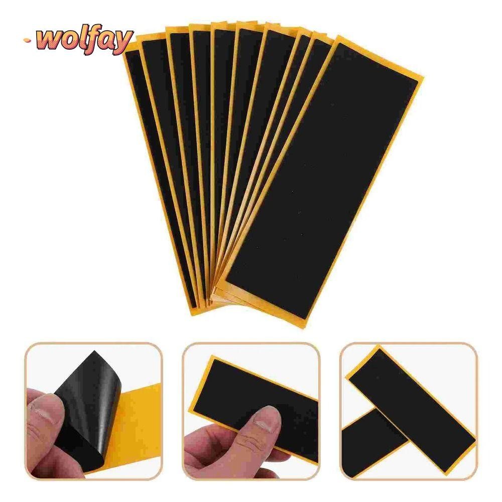 WOLFAY 1/10Pcs Fingerboard Deck Stickers, Black Uncut Fingerboard Grip ...