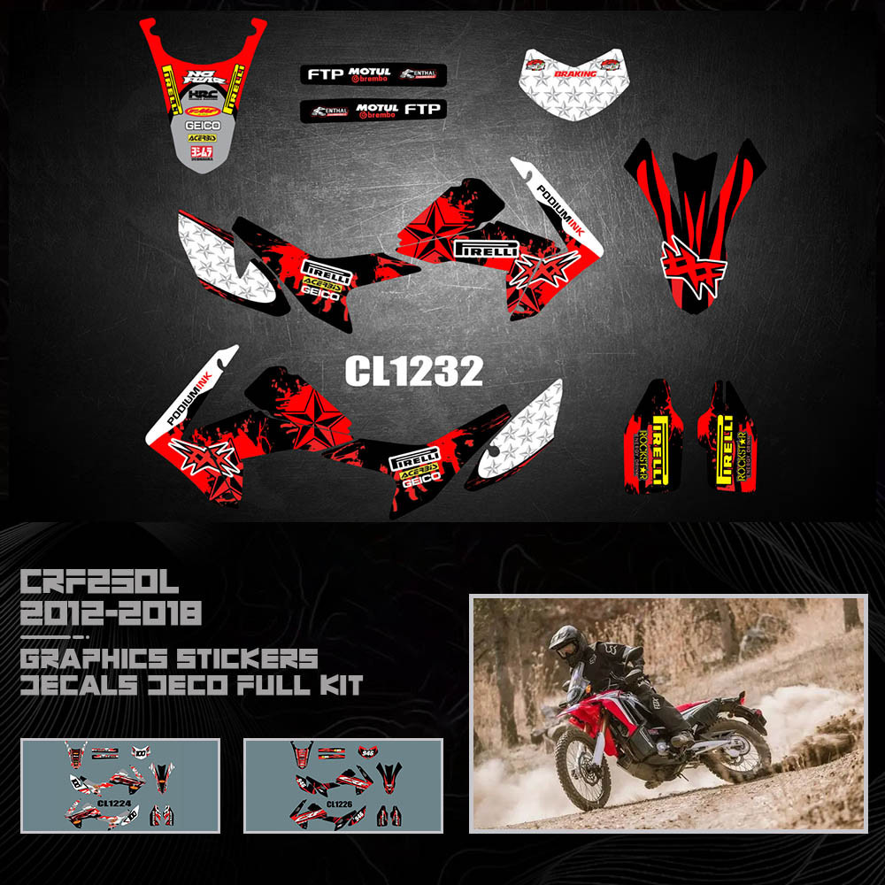Graphics Stickers Decals Deco Full Kit For Honda CRF250L CRF 250L 2012 ...