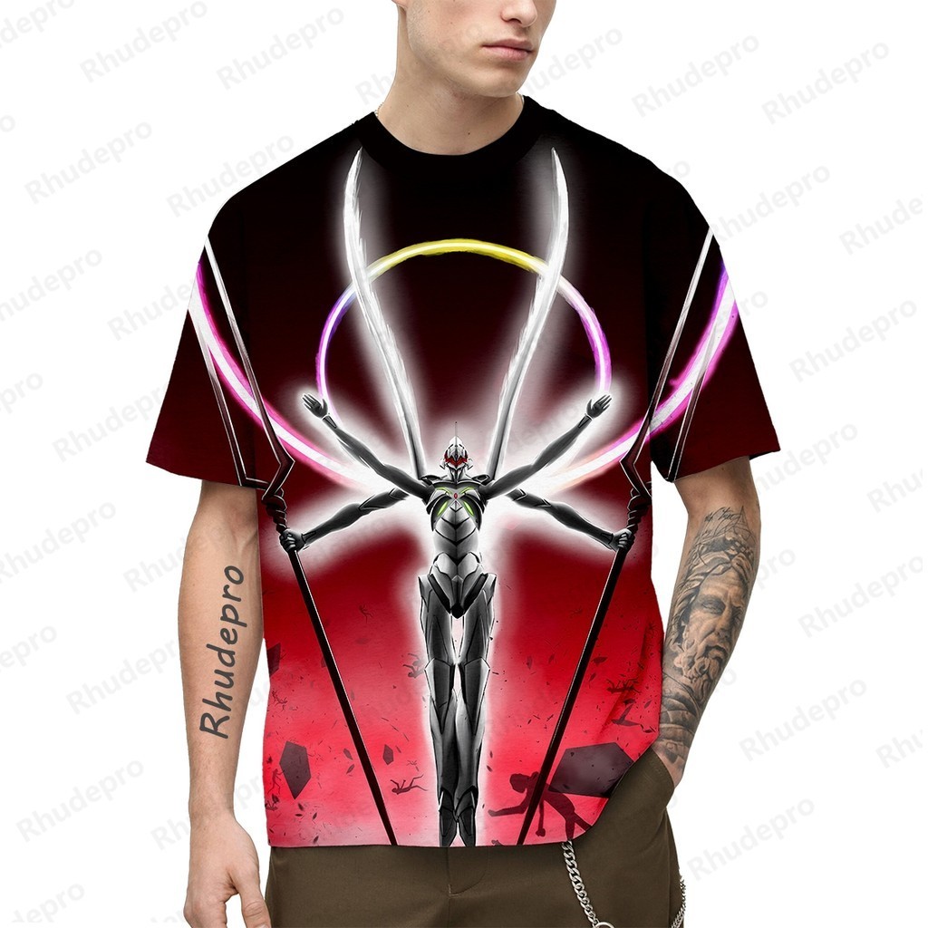 Neon Genesis Evangelion Men Gift Men's T-shirt Clothing Y2k Clothes ...