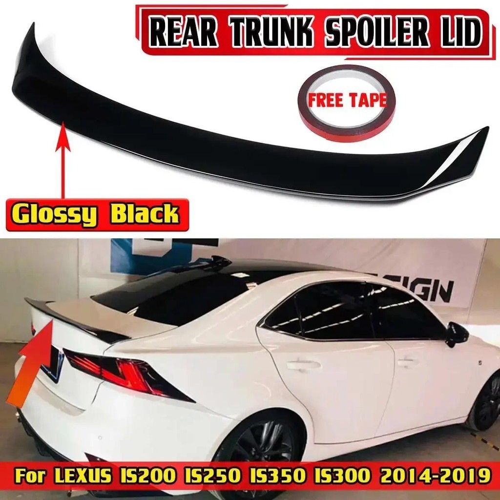 Black/Carbon Fiber Look Car Rear Trunk Lip For LEXUS IS200 IS250 IS350 ...