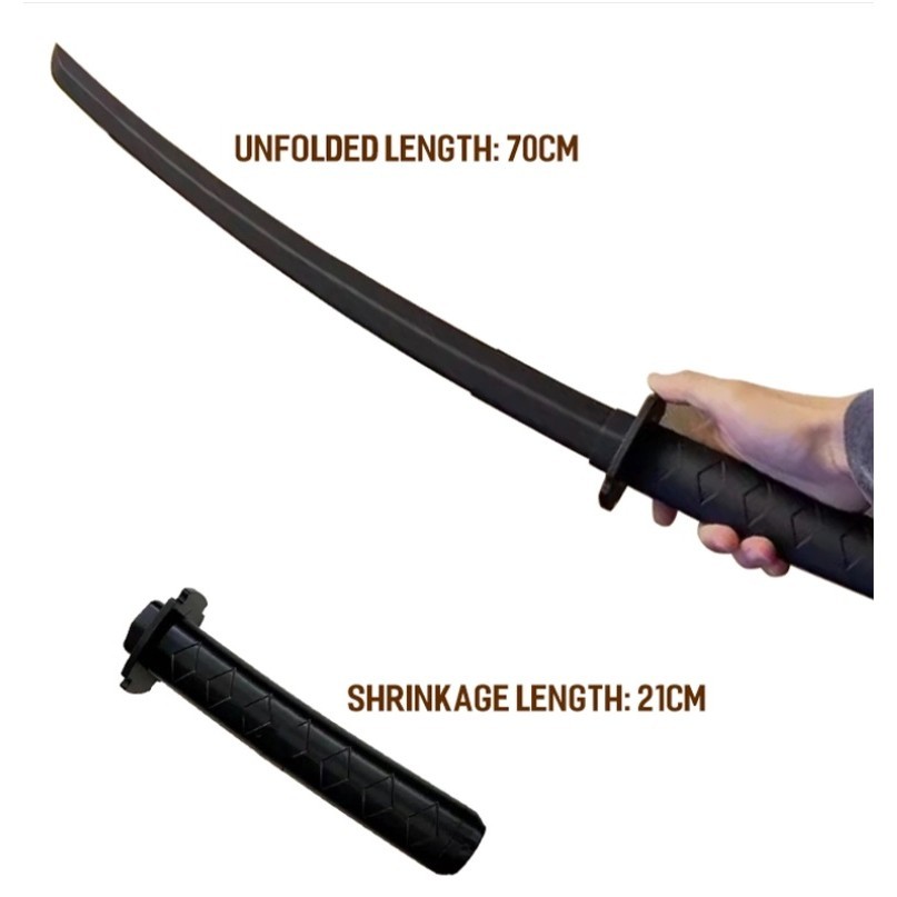 Retractable Katana 3D Gravity Knife Straight Out Telescopic Samurai Stress Relief Toy Sword ...