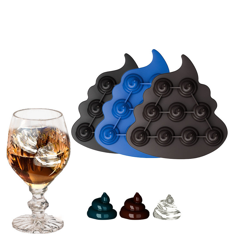 Spoof Poop Ice Cube Ice Tray Food Grade Mold Simulation Poop Ice Box ...