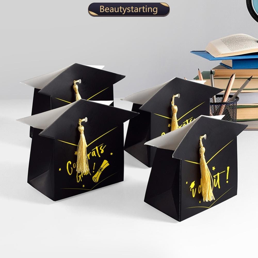 BEAUTYSTARTING 10pcs Graduation Candy Boxes Gifts Packaging Bags ...