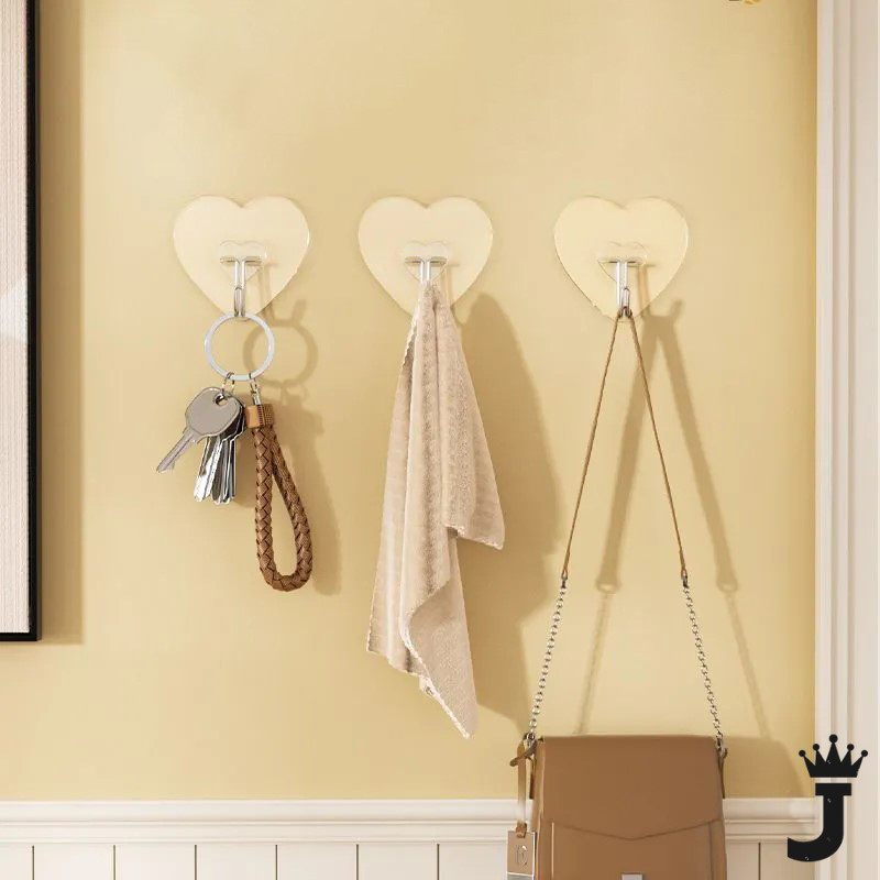 JK Kitchen Non-punching Love Hook Adhesive Hook Seamless Transparent ...