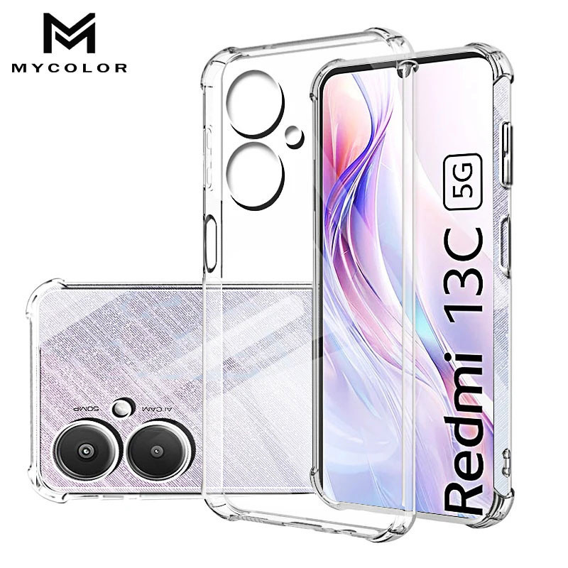 Airbag shockproof Clear TPU Cover Soft Silicone Case For Redmi Turbo 4 3 A5 A4 A3 Pro 14C 14R ...