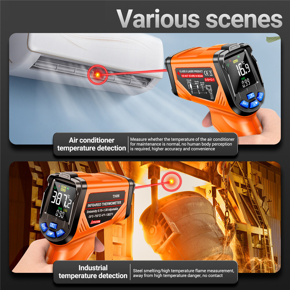 VOKTTA ANENG TH06 Infrared Temperature Gun VA Reverse Screen ...