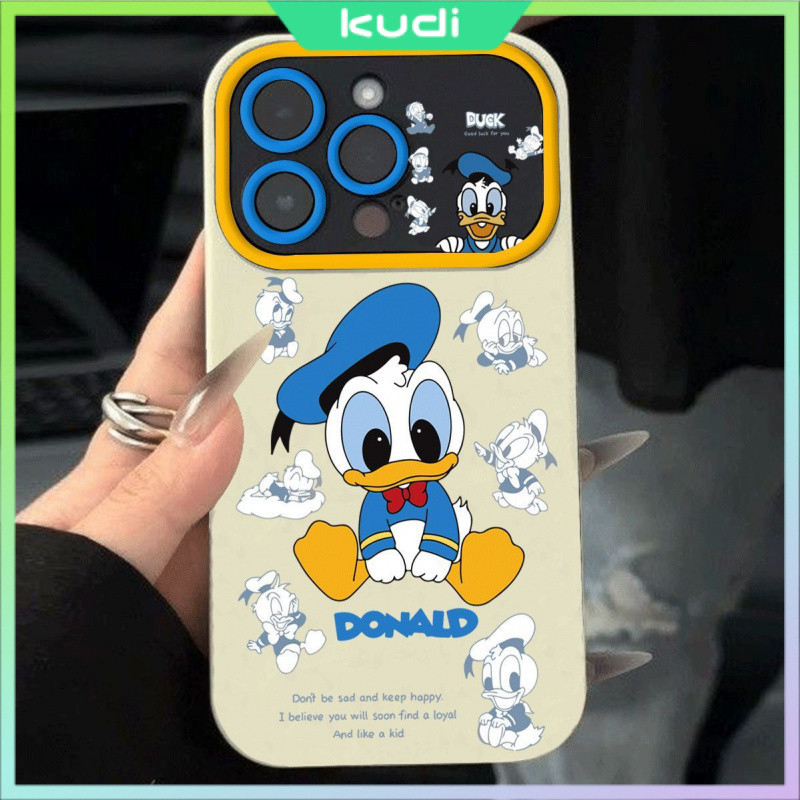 Street Wear Cartoon Donald Duck iPhone Phone Case Large Window-White ...