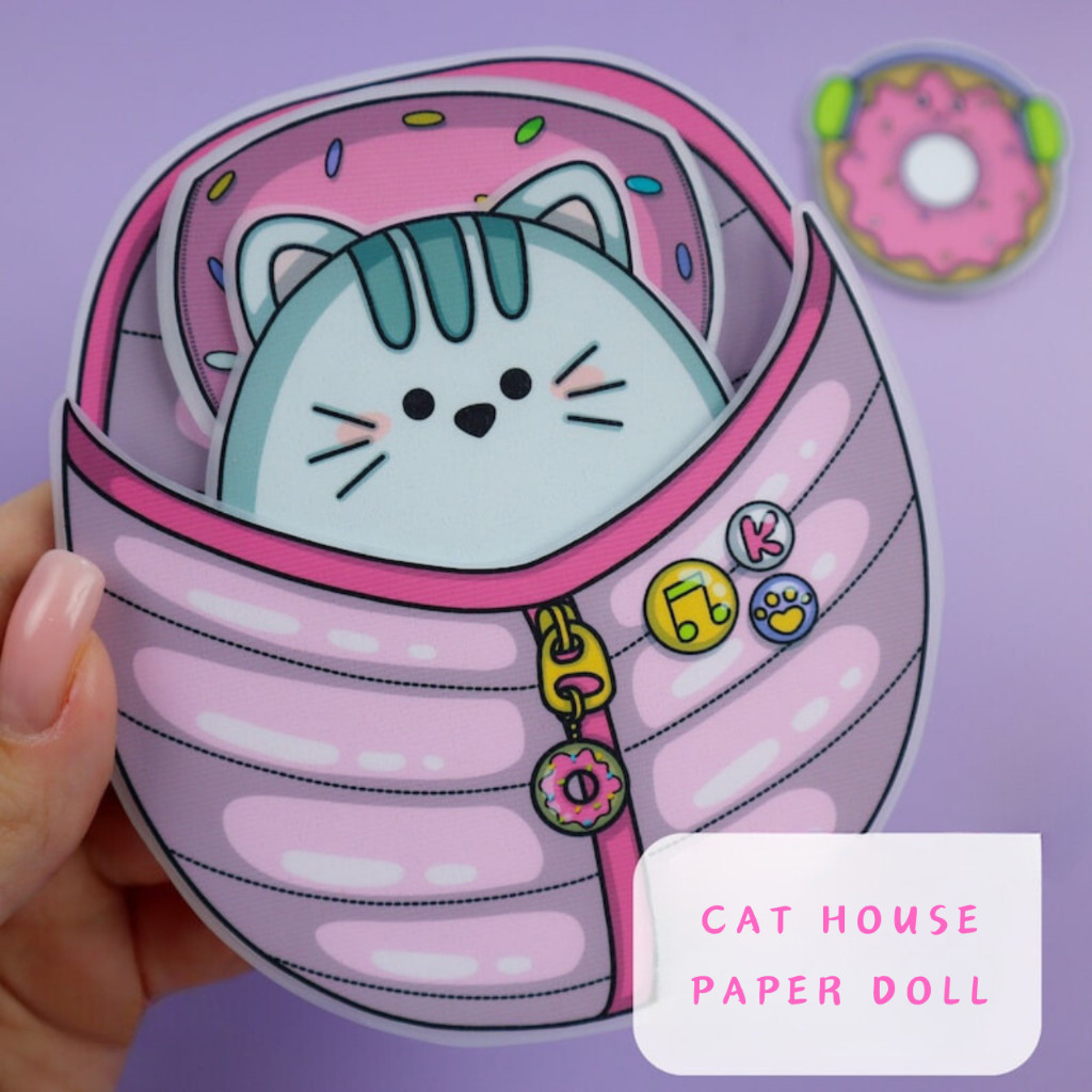 Paper Dollhouse with Cat House Busy Book & Activities for Kids | Shopee ...