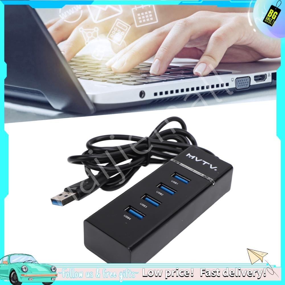 Haijiemall USB 2.0 Hub 4 Port Portable Plug and Play Multiport Adapter ...