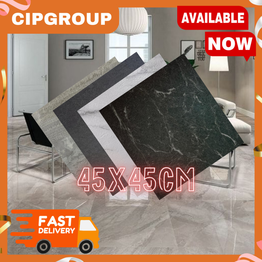 [READYSTOCK] 45X45cm&60X60 Lantai Vinyl Marmar Jubin Lantai Marmar ...