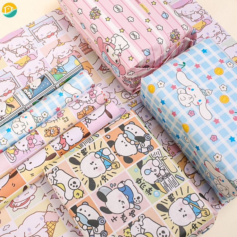 9Pcs/Set Sanrio Cinnamoroll Hello Kitty Gift Wrapping Paper / INS Style ...