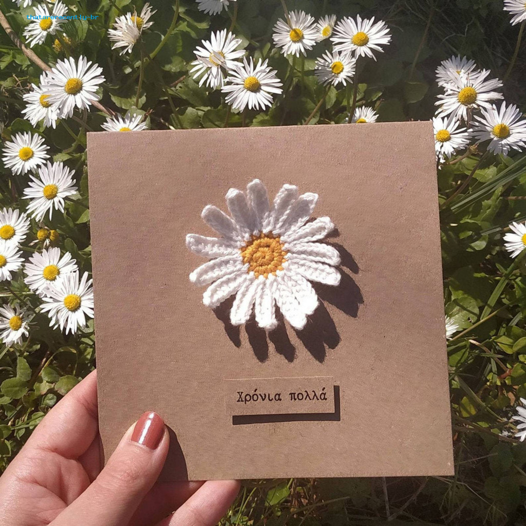 [greensea1] Handmade Crochet Card Crochet Design Greeting Card Handmade ...