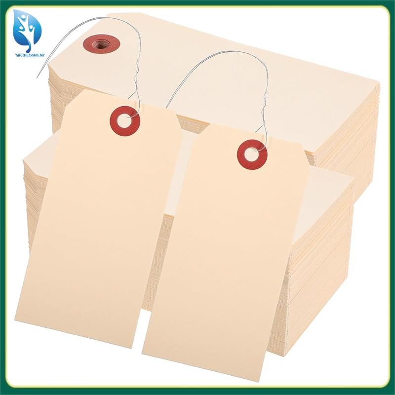 [yingchuanshui.my] 400 Pcs Wire Tags Blank Shipping Tags with Wire ...