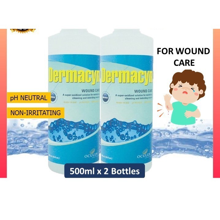 Dermacyn Wound Care Solution 500ml x 2 Bottles (TWIN) EXP:08/2027 [ For ...