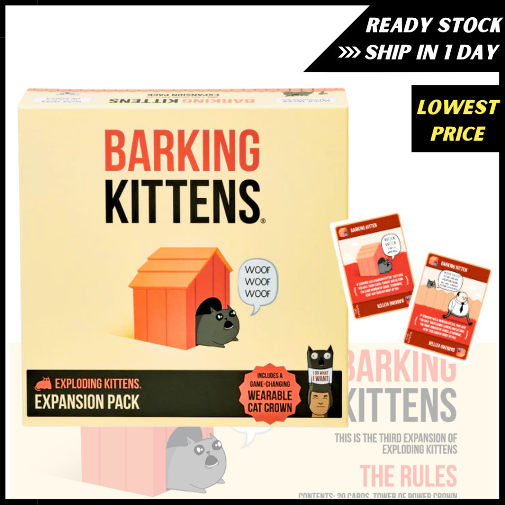 Barking Kitten The Third Expansion of Exploding Kitten Card Game Board ...