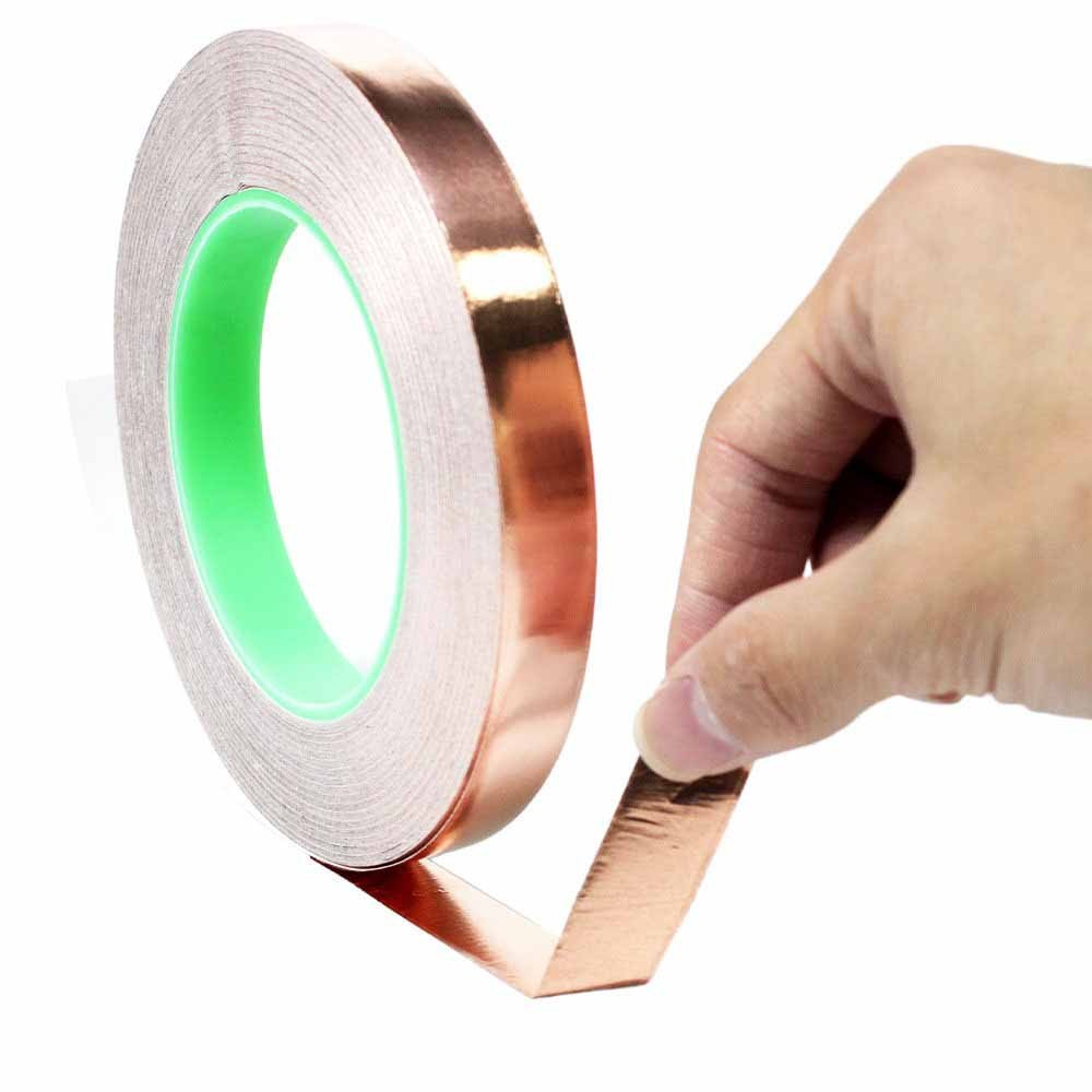 50M Adhesive Conductive Copper Foil Tape 5mm EMI Anti-static Repair ...